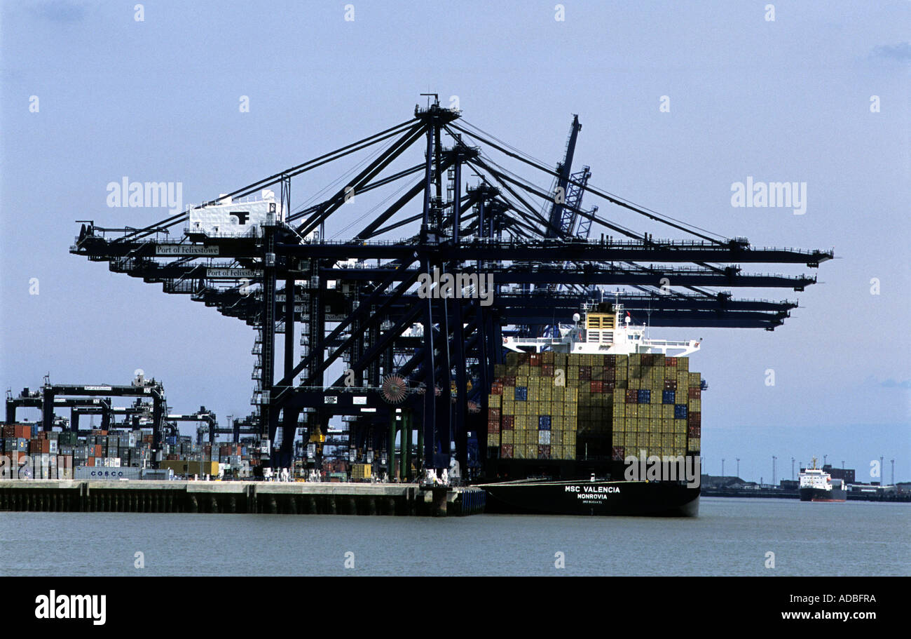 Trinity Quay at the Port of Felixstowe in Suffolk, Britain's largest ...