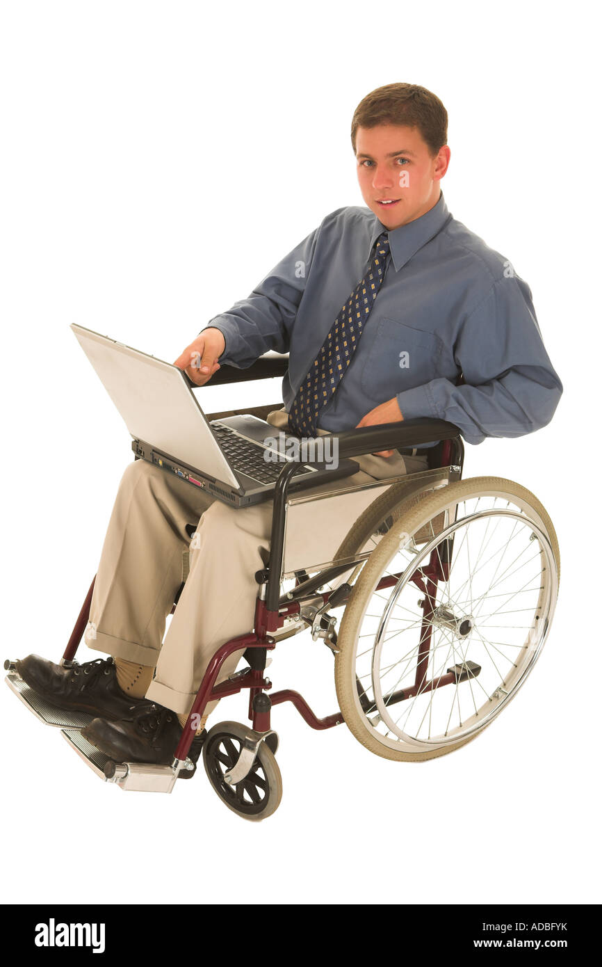 Disabled person working Cut Out Stock Images & Pictures - Alamy