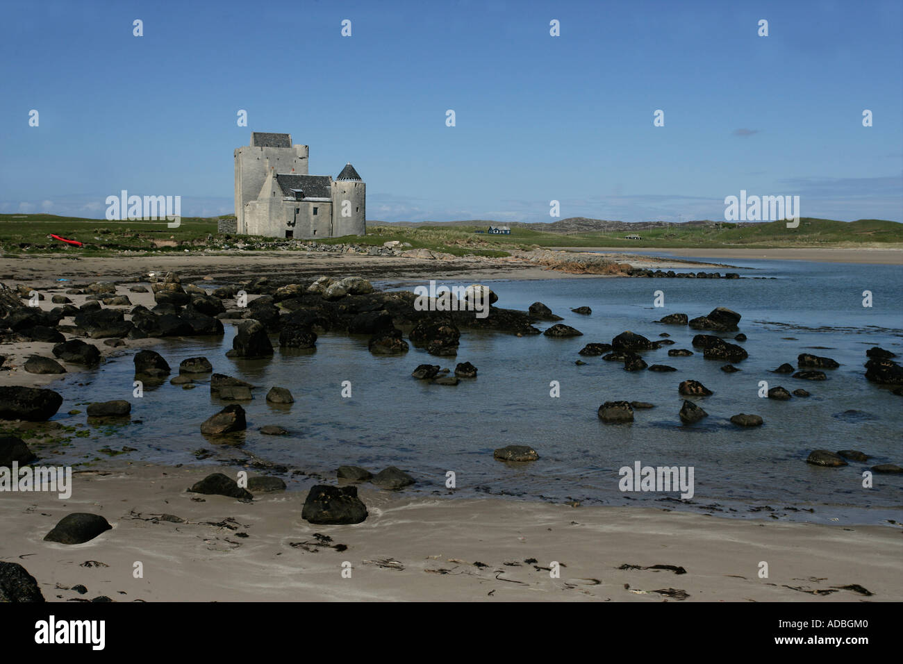 The old Breachacha Castle at Loch Breachacha Stock Photo - Alamy