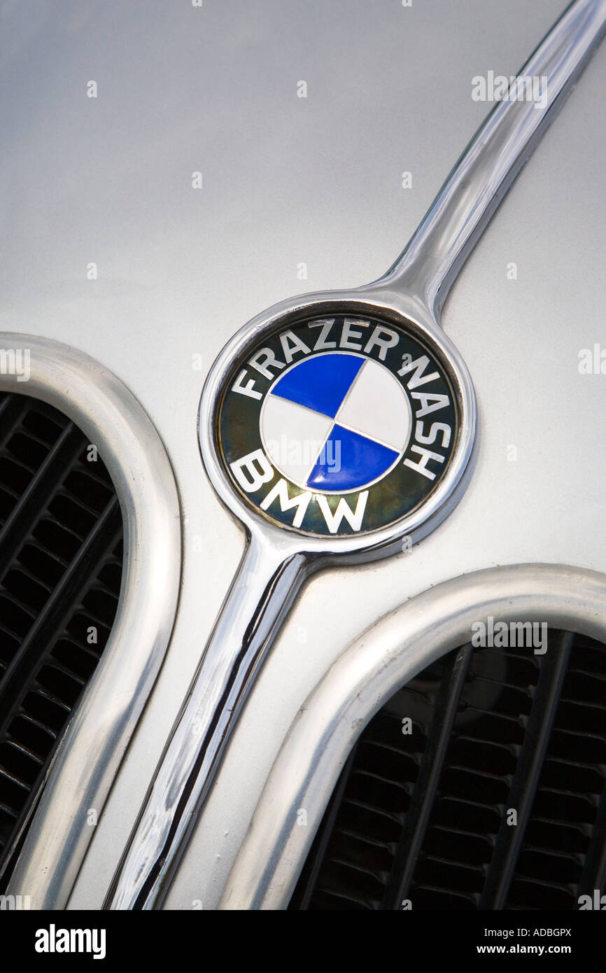 Beautiful close up of a Frazer Nash BMW racing car bonnet in concourse ...