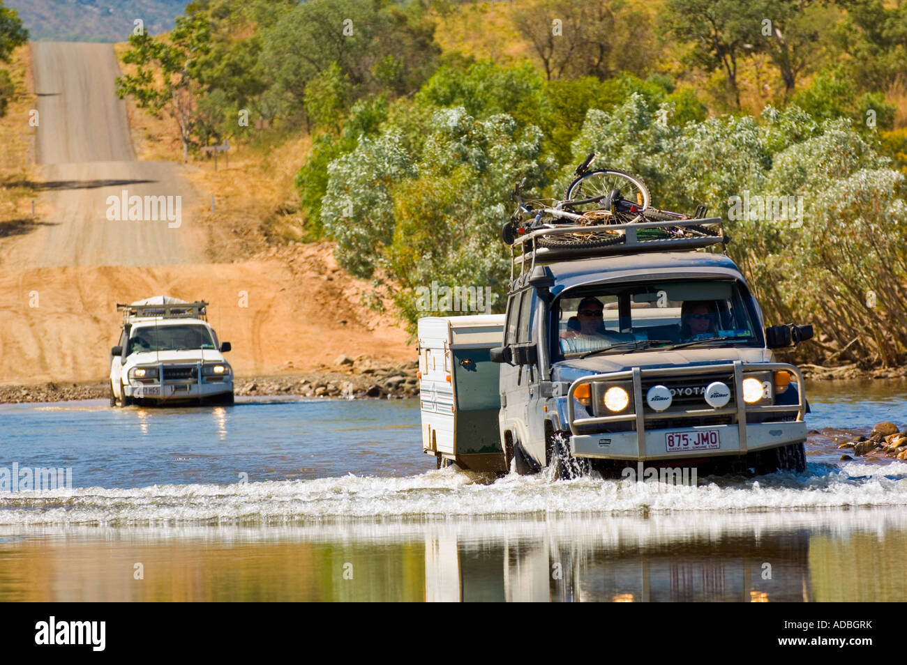 4WD at Pentecost River Crossing on the Gibb RIver Road Durack Range in ...