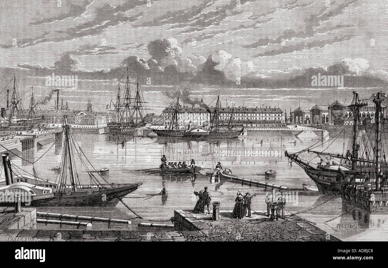 Cherbourg, France in 18th century Stock Photo - Alamy