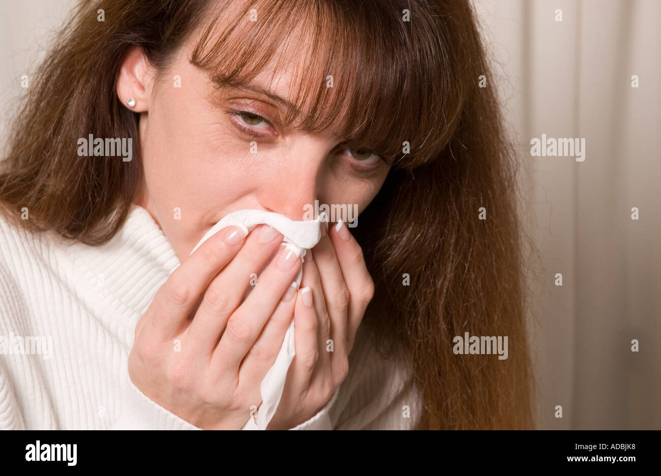 Allergic reaction coughing woman hi-res stock photography and images ...
