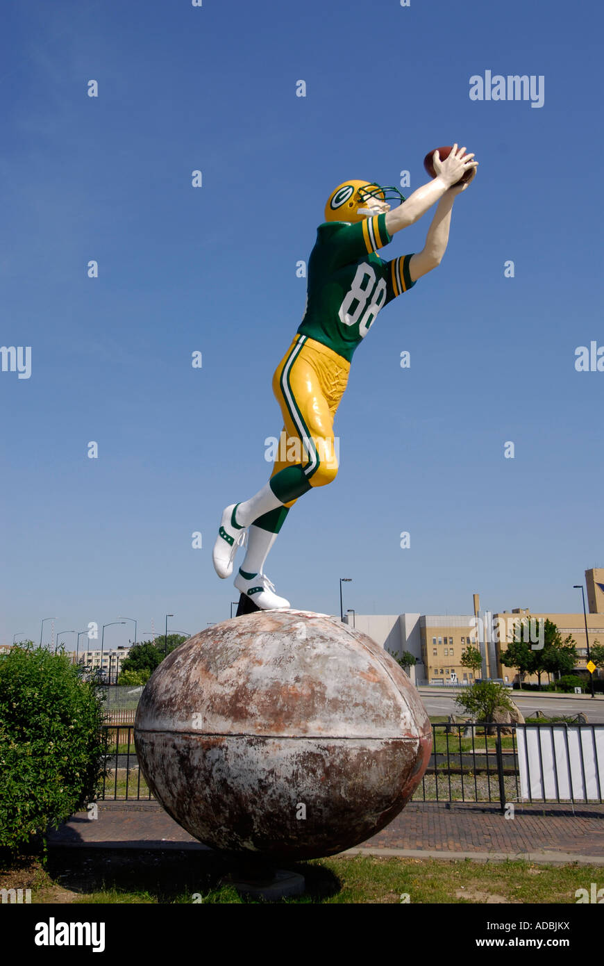 Football statue at Green Bay Wisconsin WI Donald Diver Football statue ...