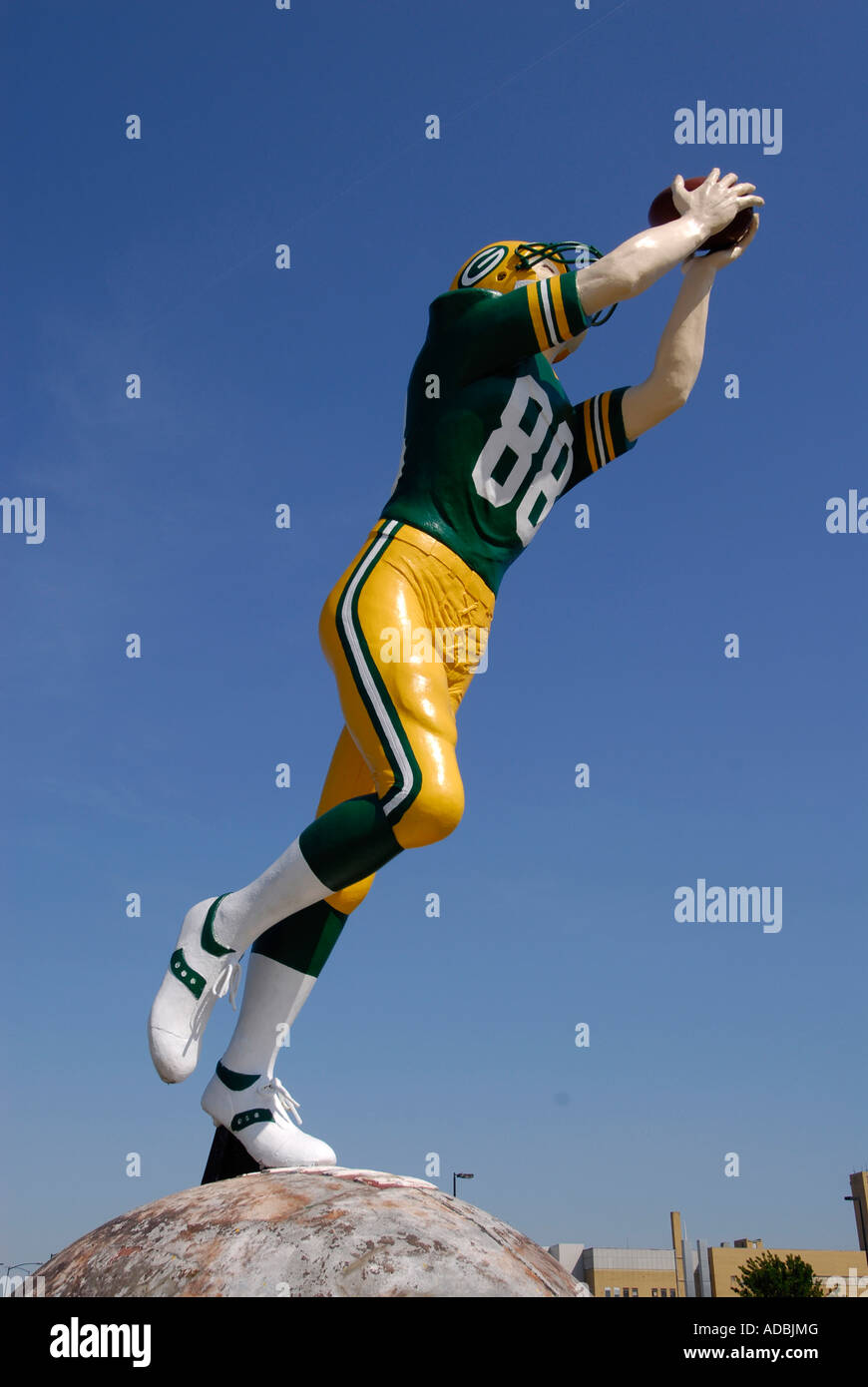 Football statue at Green Bay Wisconsin WI Donald Diver Football statue ...