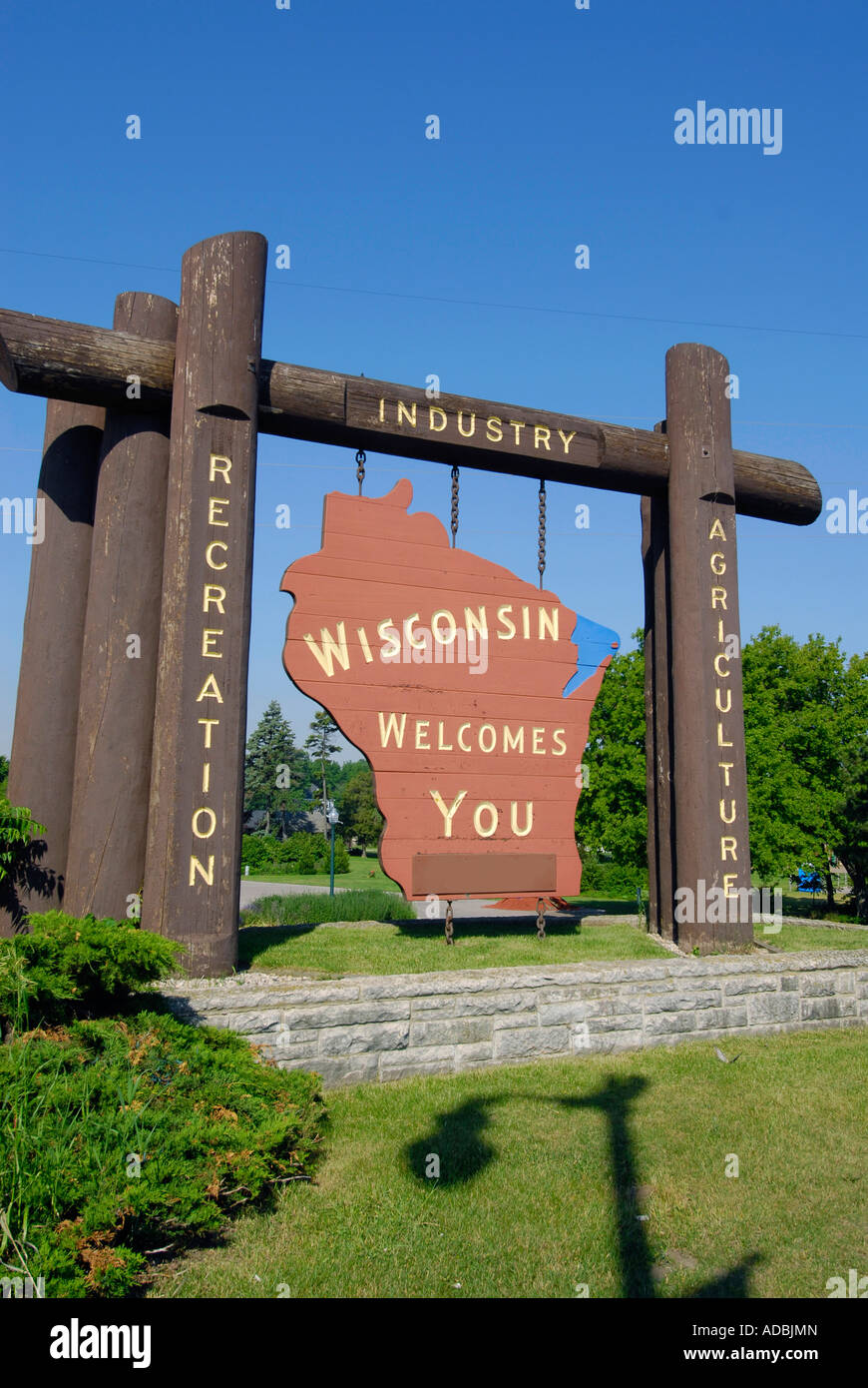 Wisconsin welcome sign hi-res stock photography and images - Alamy