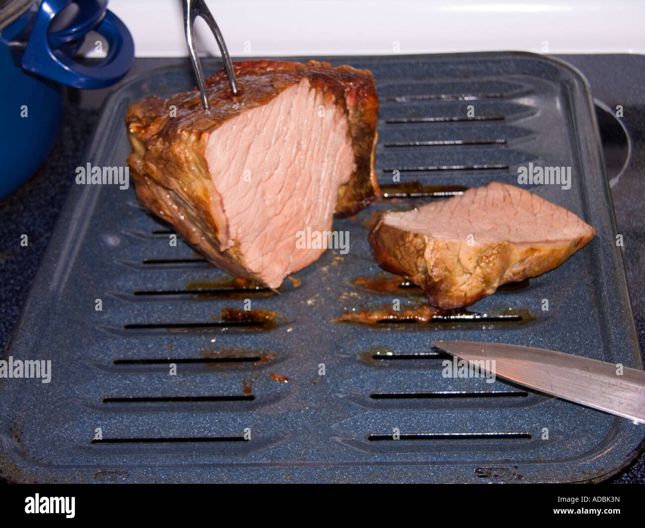 Venison Roast Cooking on Grill Stock Photo - Alamy