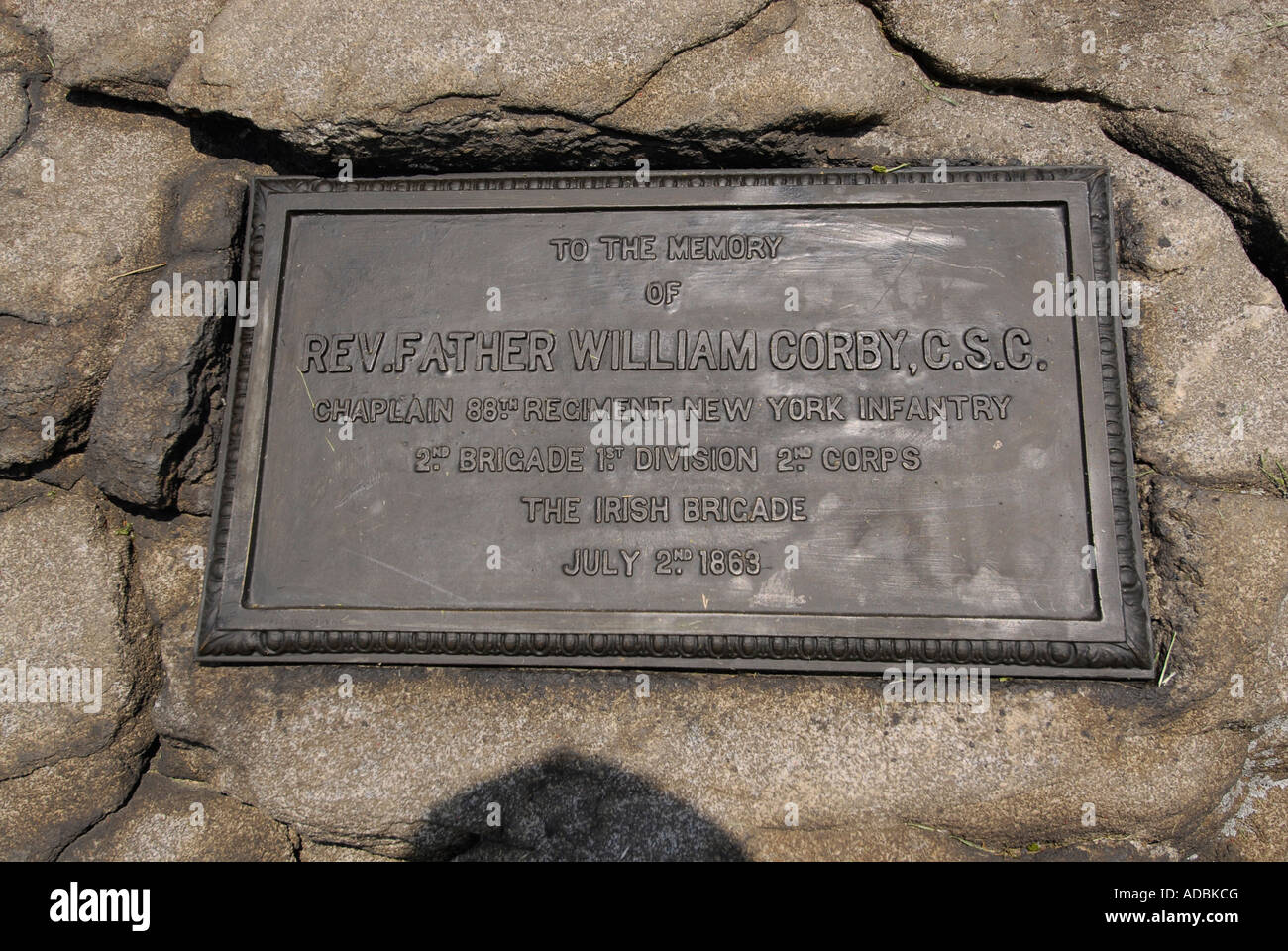 Chaplain Father William Corby of New York Battlefield at the Gettysburg ...