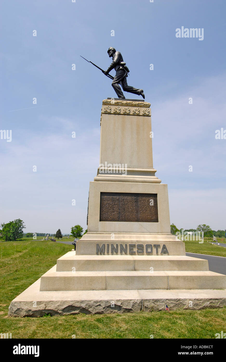 Monument to the sacrifice of the 1st Minnesota on the Battlefield at ...