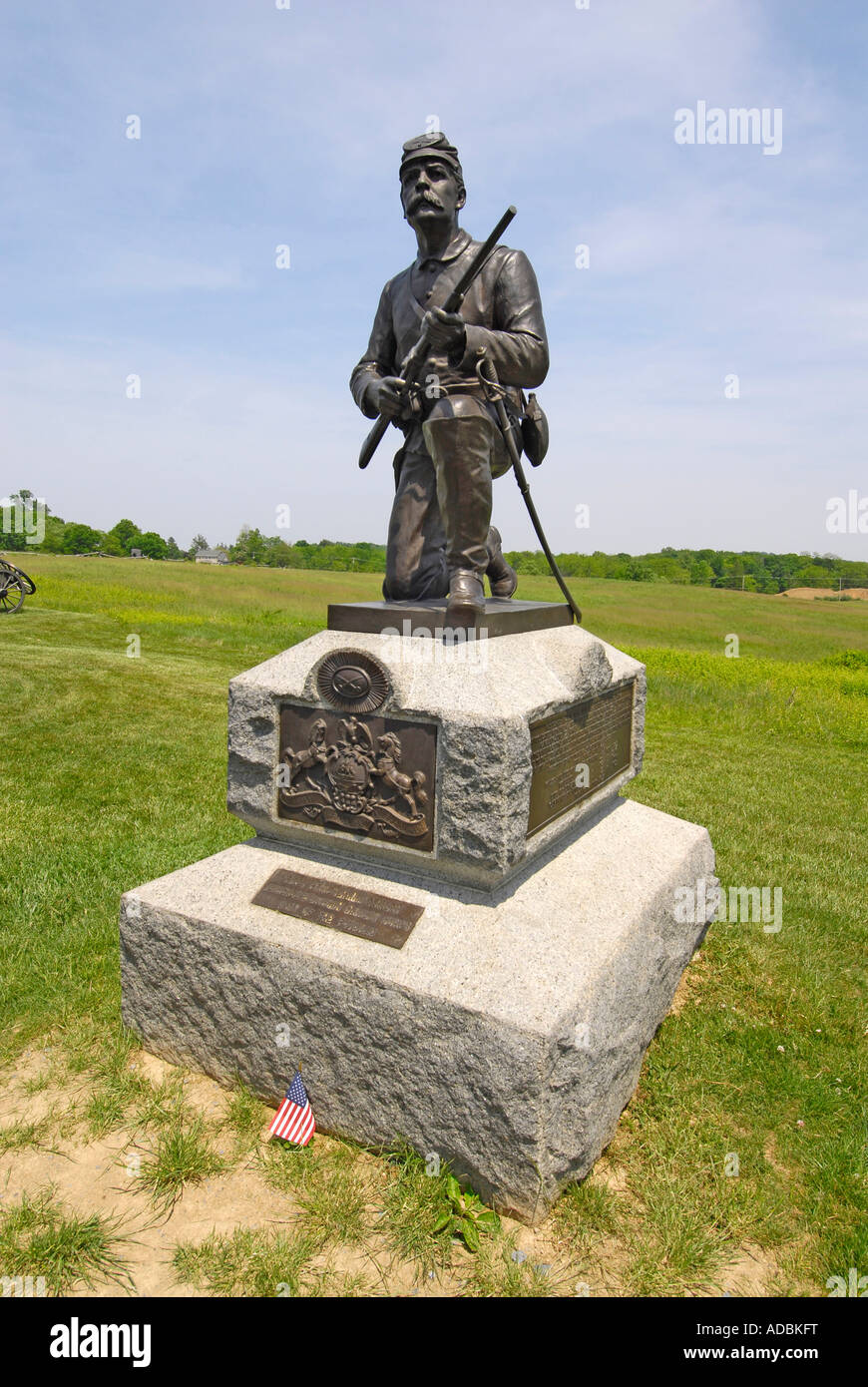 Monument to the First Pennsylvania Calvary Stock Photo - Alamy