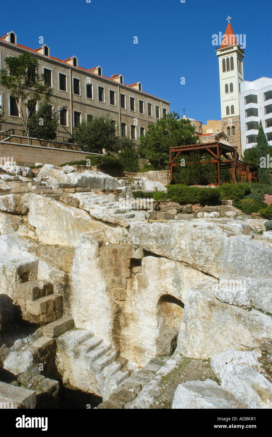 Downtown Beirut, roman ruins , Saraya building & church all has been ...