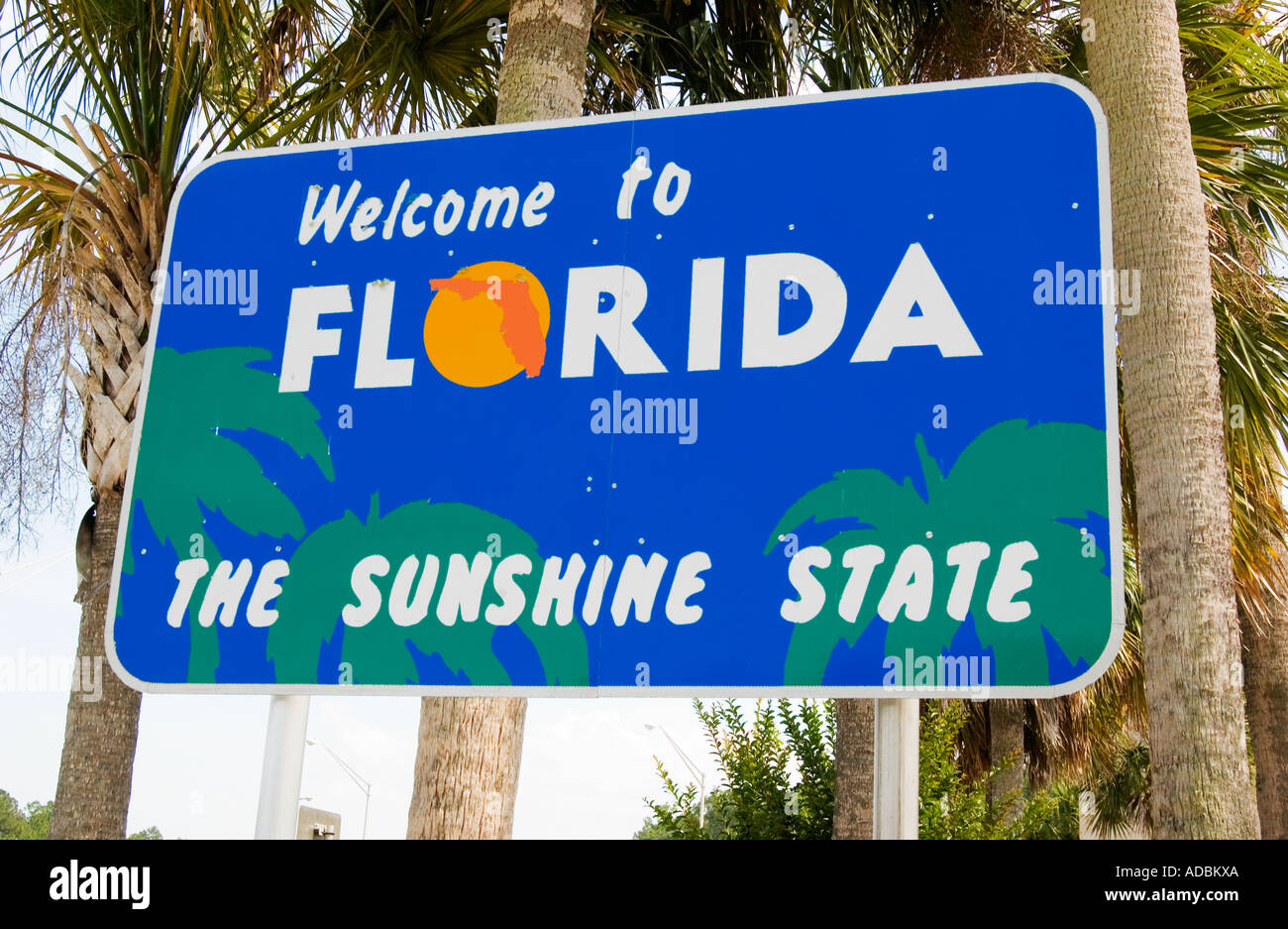 Welcome to Florida Sign USA Stock Photo - Alamy