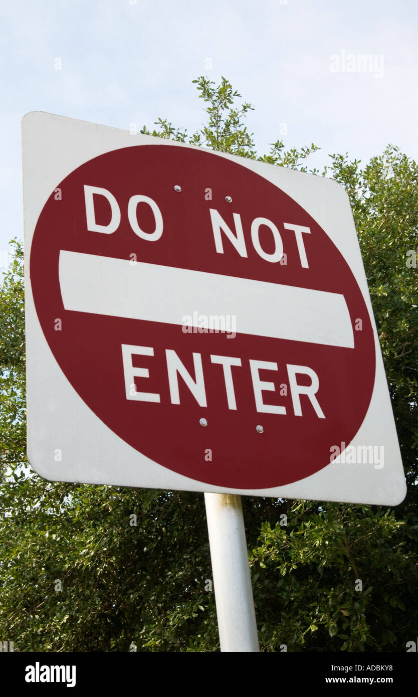 Do Not Enter Sign USA Traffic Control Stock Photo - Alamy