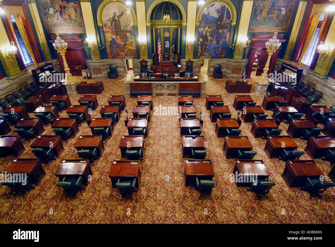 Inside the Senate Chambers at The State Capitol Building at Harrisburg ...