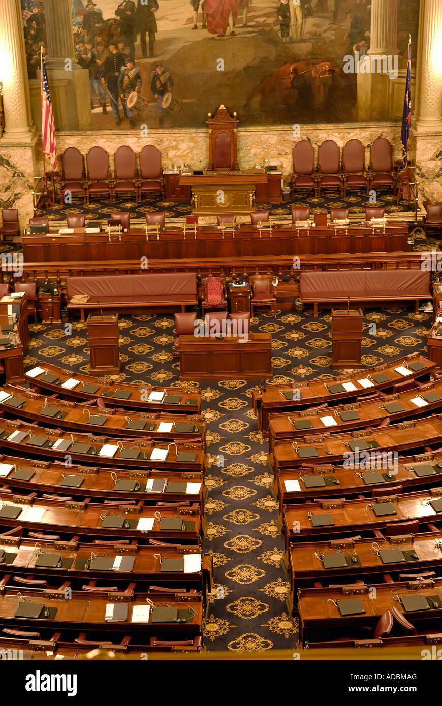 Inside the House of Representative Chambers at The State Capitol ...