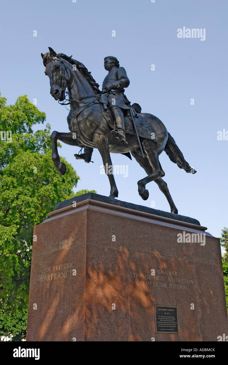 Statue memorial to John Frederick Hartranft hero of Pennsylvania on the ...