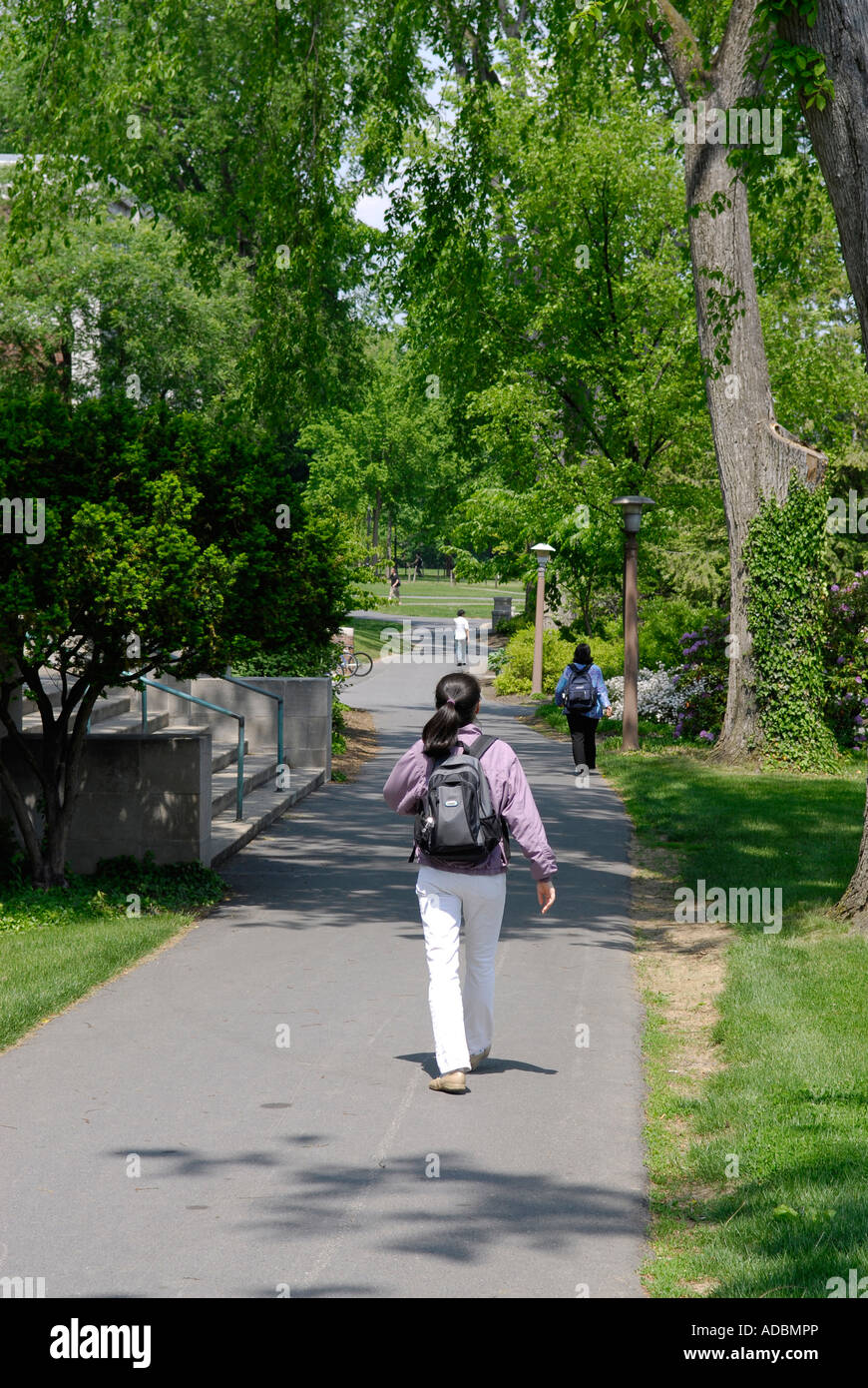 Student with backpack on The campus of Penn Pennsylvania State ...