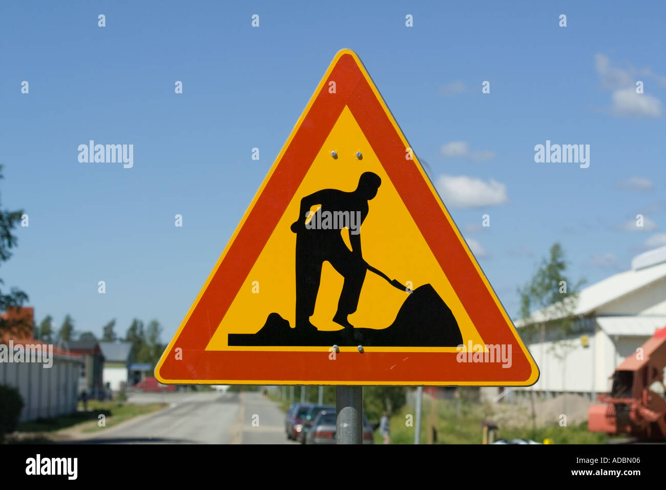 men at work traffic sign Stock Photo - Alamy