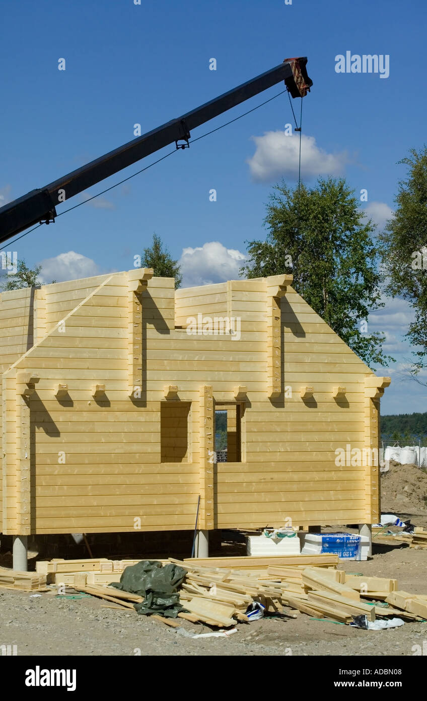 Log house foundation hi-res stock photography and images - Alamy