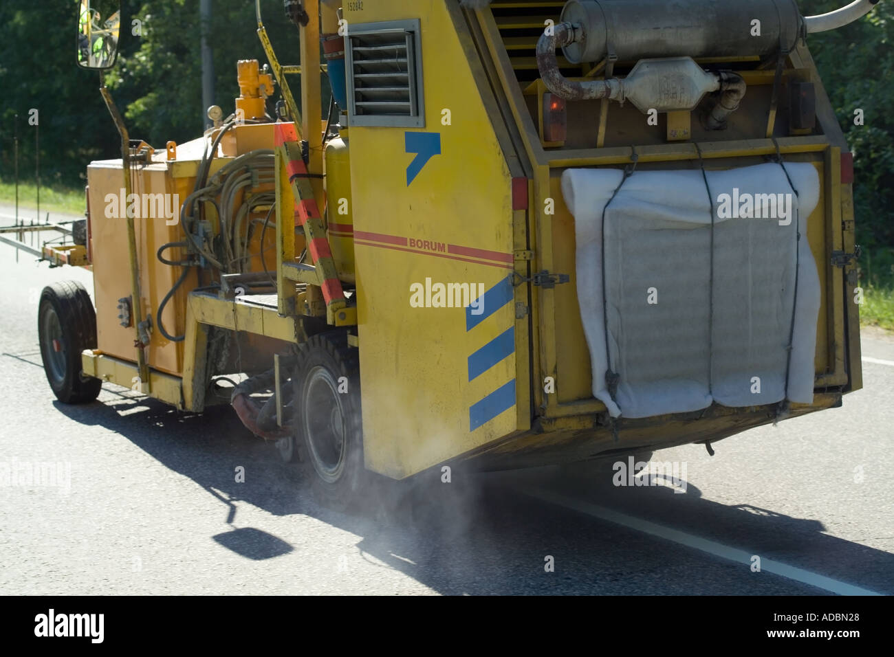 Painting lines on the road hi-res stock photography and images - Alamy
