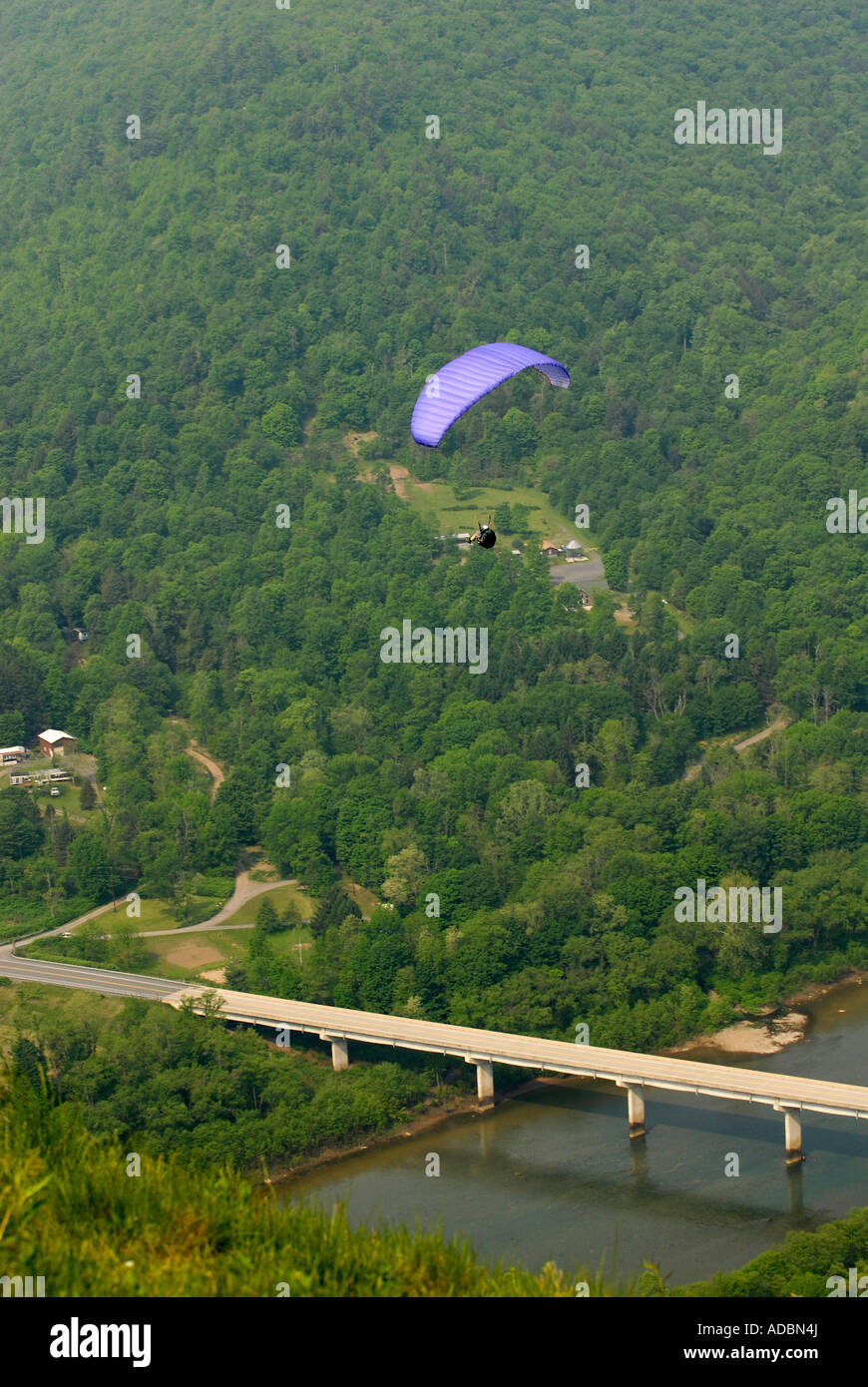 Parasailing over the Susquehanna River at Hyner View State Park at ...