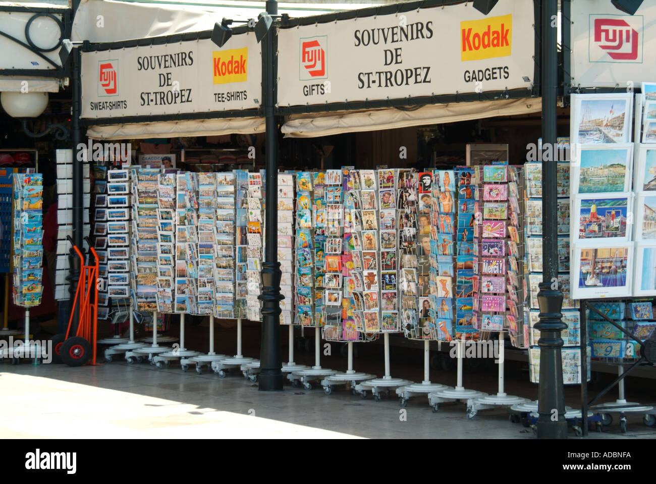 Souvenir shop business display of spinner racks greetings cards ...
