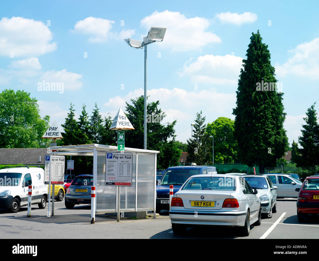 Outside Car Park with Pay and Display Machine Stock Photo - Alamy