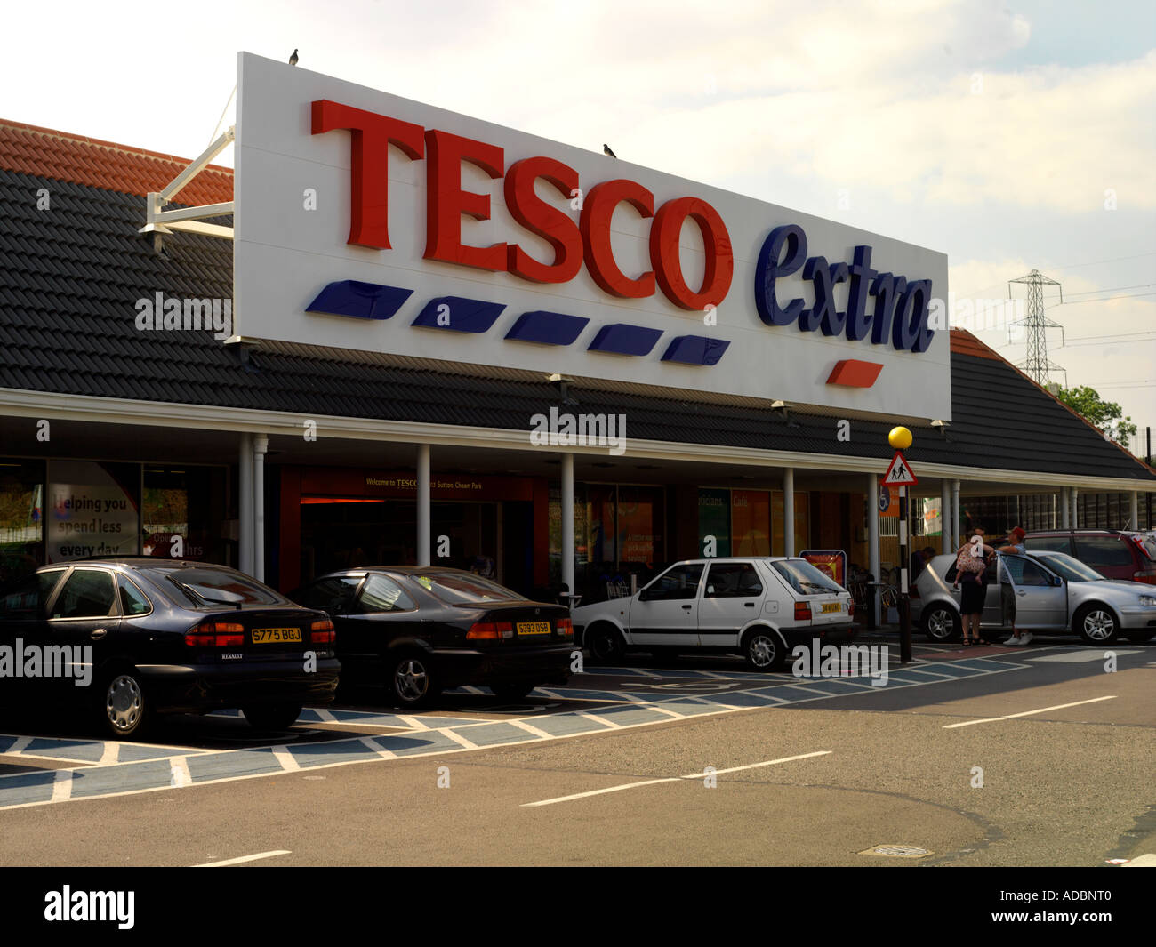 Supermarket Exterior Tesco Extra Cheam Surrey England Stock Photo - Alamy
