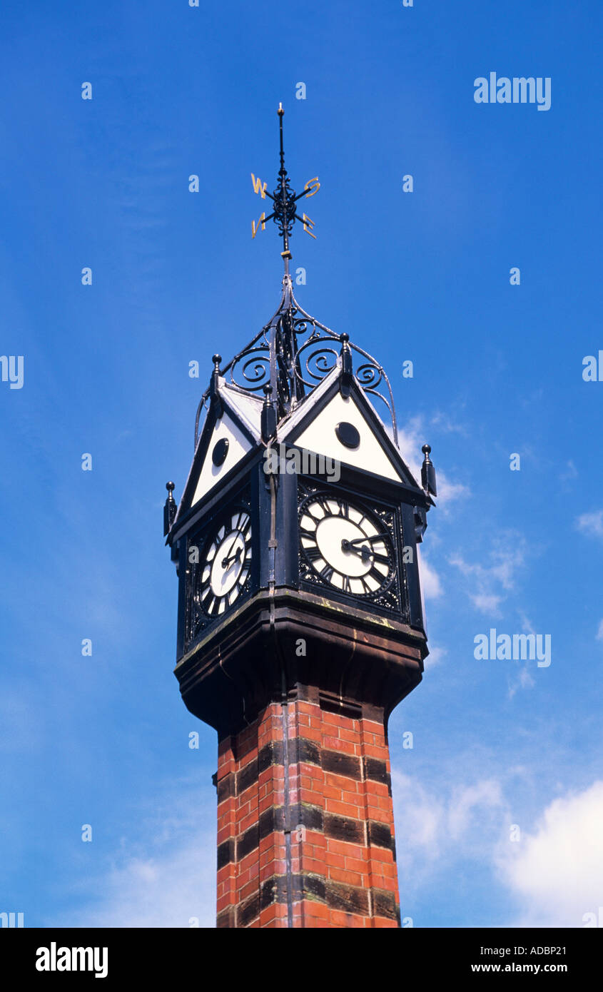 Clock tower in Queens Park Crewe Cheshire UK Stock Photo - Alamy
