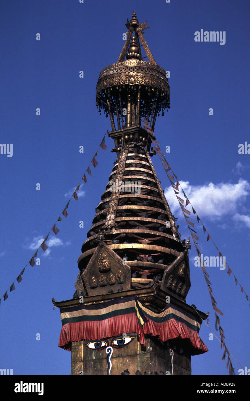 Kathmandu Nepal Buddhist Stupa Srigha Chaitya Detail Stock Photo - Alamy