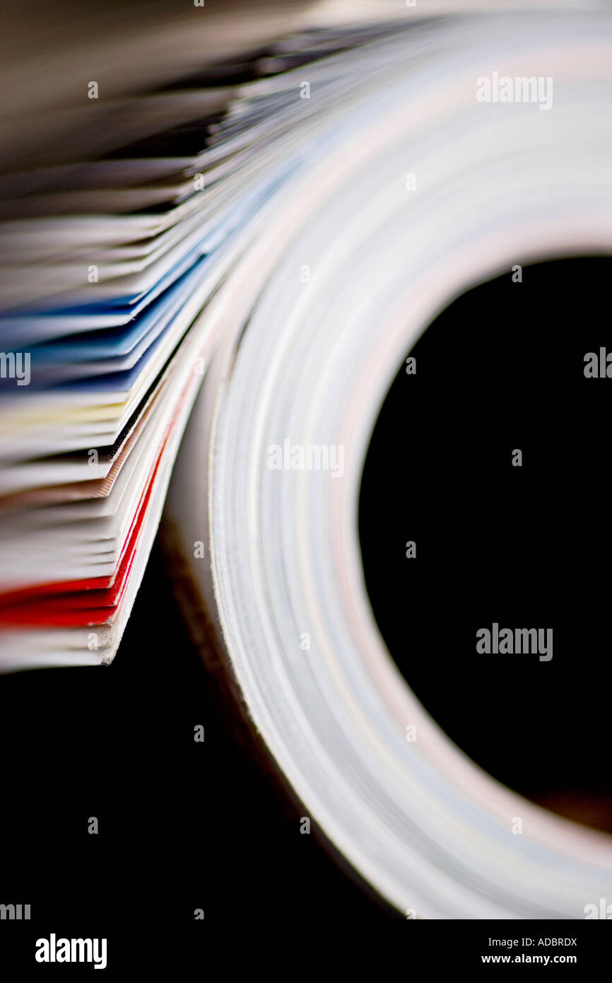 Folded Magazine close up photograph Stock Photo - Alamy