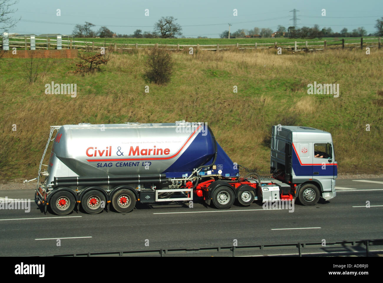 Civil & Marine Slag Cement business logo brand hgv lorry articulated ...