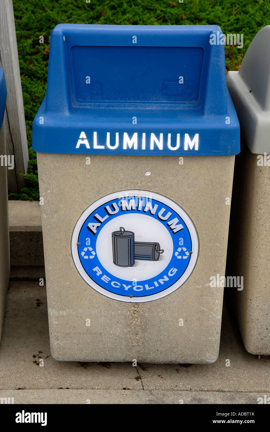 Recycling trash containers for aluminum Stock Photo - Alamy