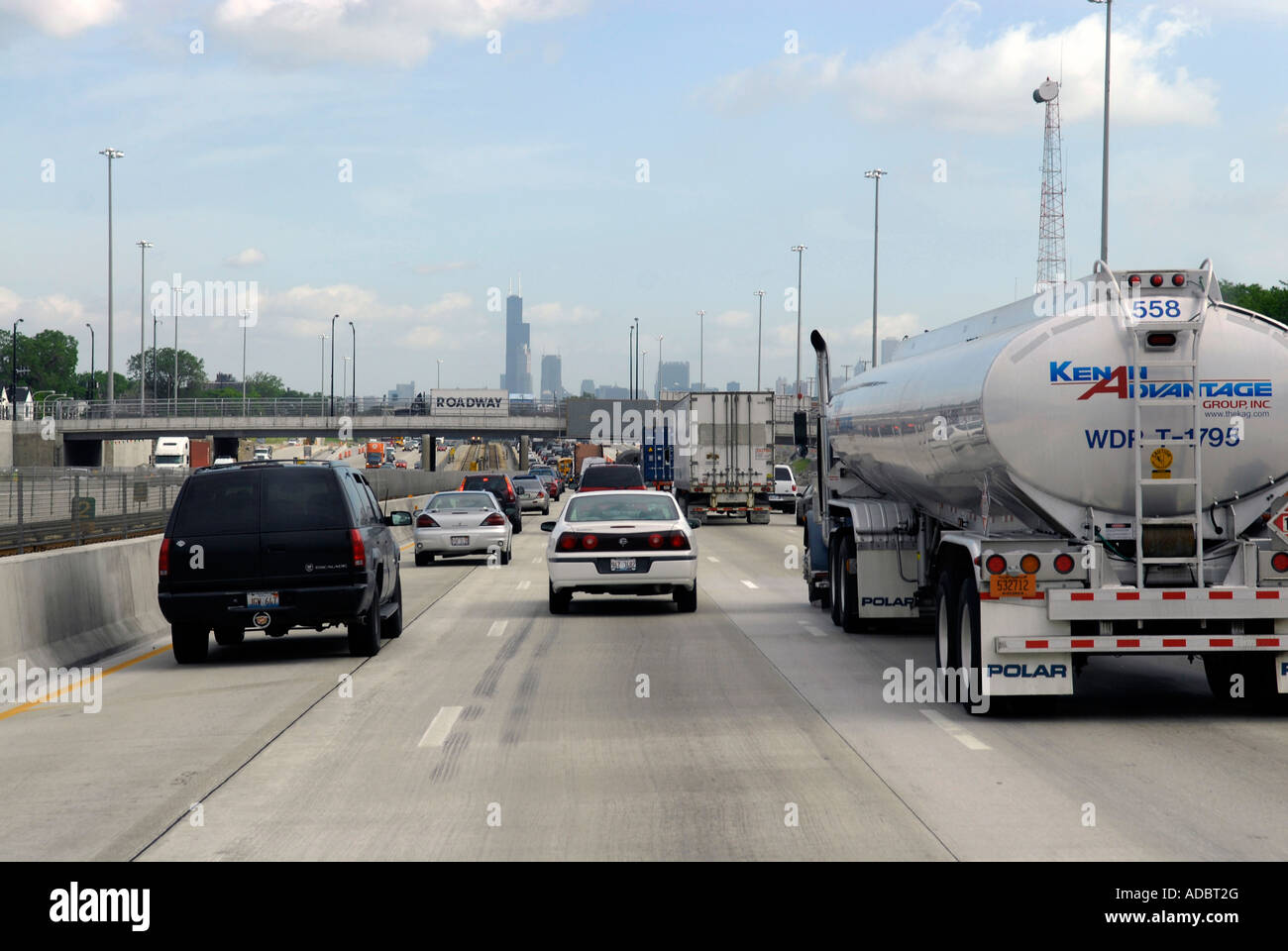 Traffic pattern in Chicago Illinois IL on I 94 Interstate Stock Photo ...
