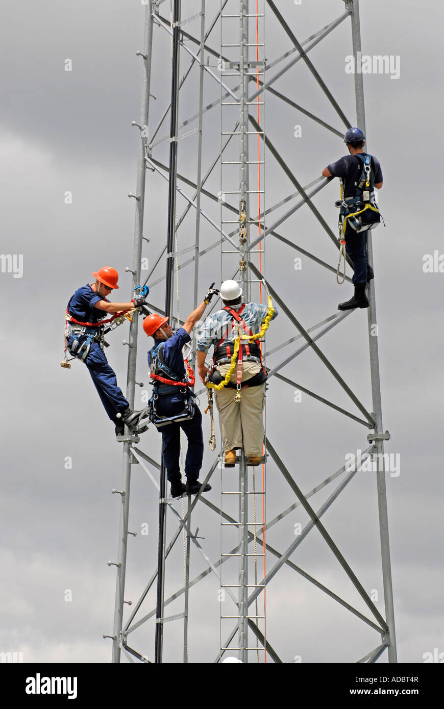 Kenosha Wisconsin based Coast Guard practice climbing technique on a ...
