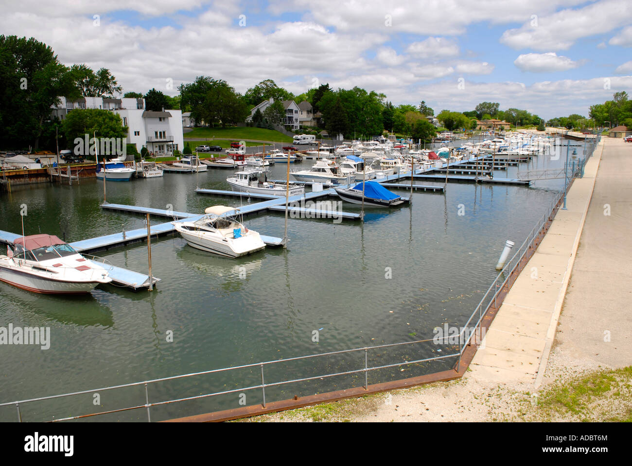 Simmons Island Park and boat marina at Kenosha Wisconsin WI USA Stock ...