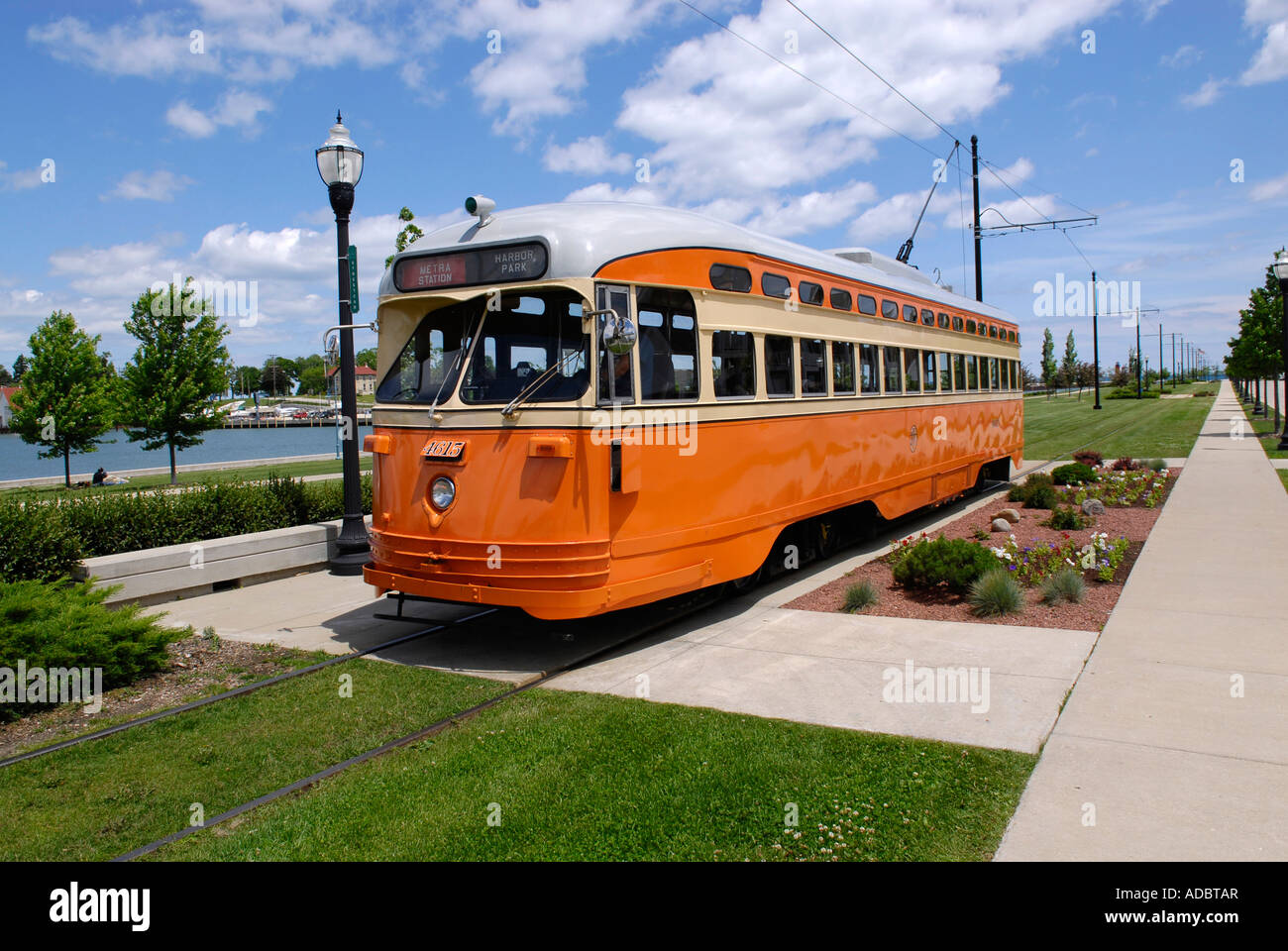 Electric powered trolley cars shuttle tourist and locals throughout the ...