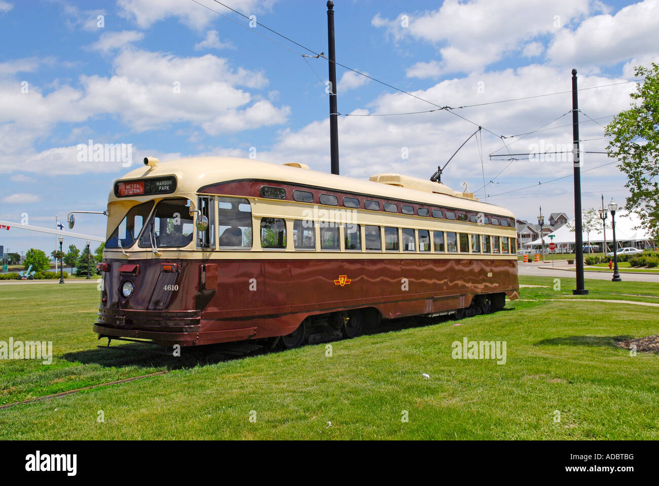 Electric powered trolley cars shuttle tourist and locals throughout the ...