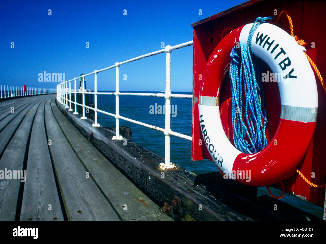 Whitby pier North yorkshire Stock Photo - Alamy