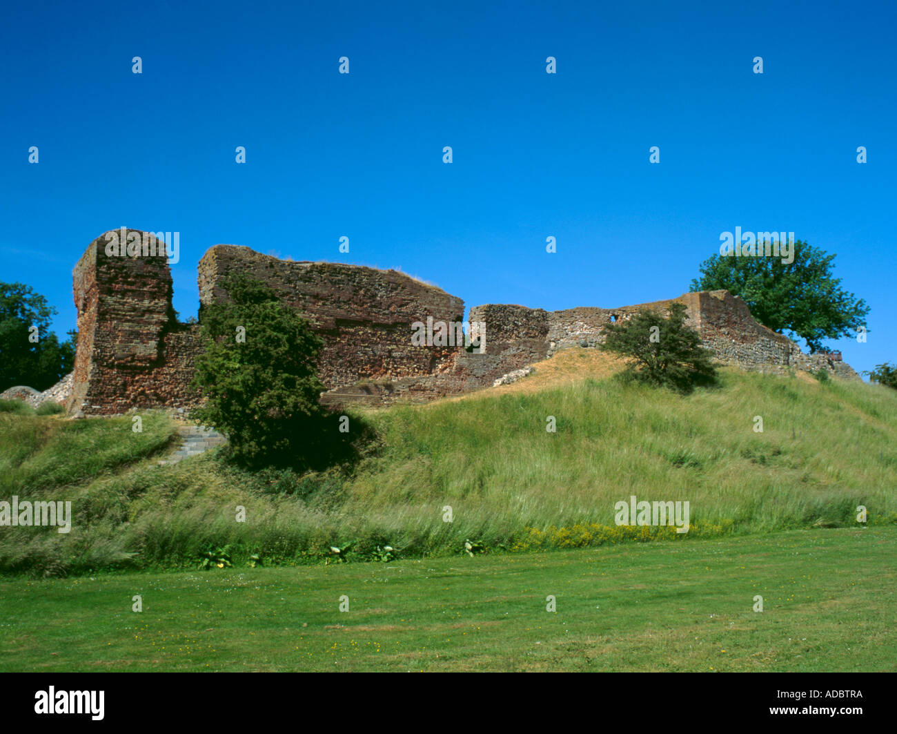Ruins of castle ring walls, Vordingborg, Sjælland (Zealand), Denmark ...