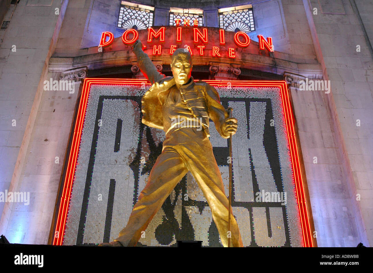 Statue of Freddie Mercury Queen musical We Will Rock You The Dominion ...