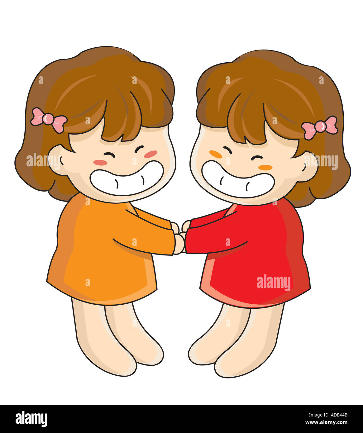 Two hands facing each other Cut Out Stock Images & Pictures - Alamy