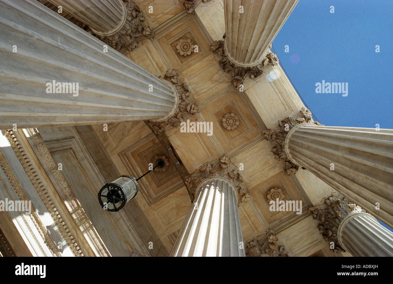 The underside of the front exterior entrance of the United States ...