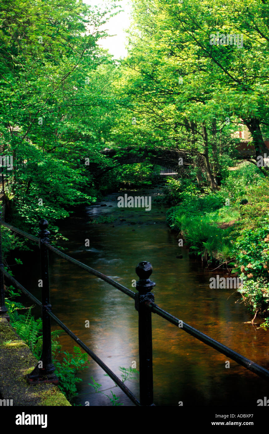 Mellor Bridge over the River Colne, Marsden, West Yorkshire, England ...