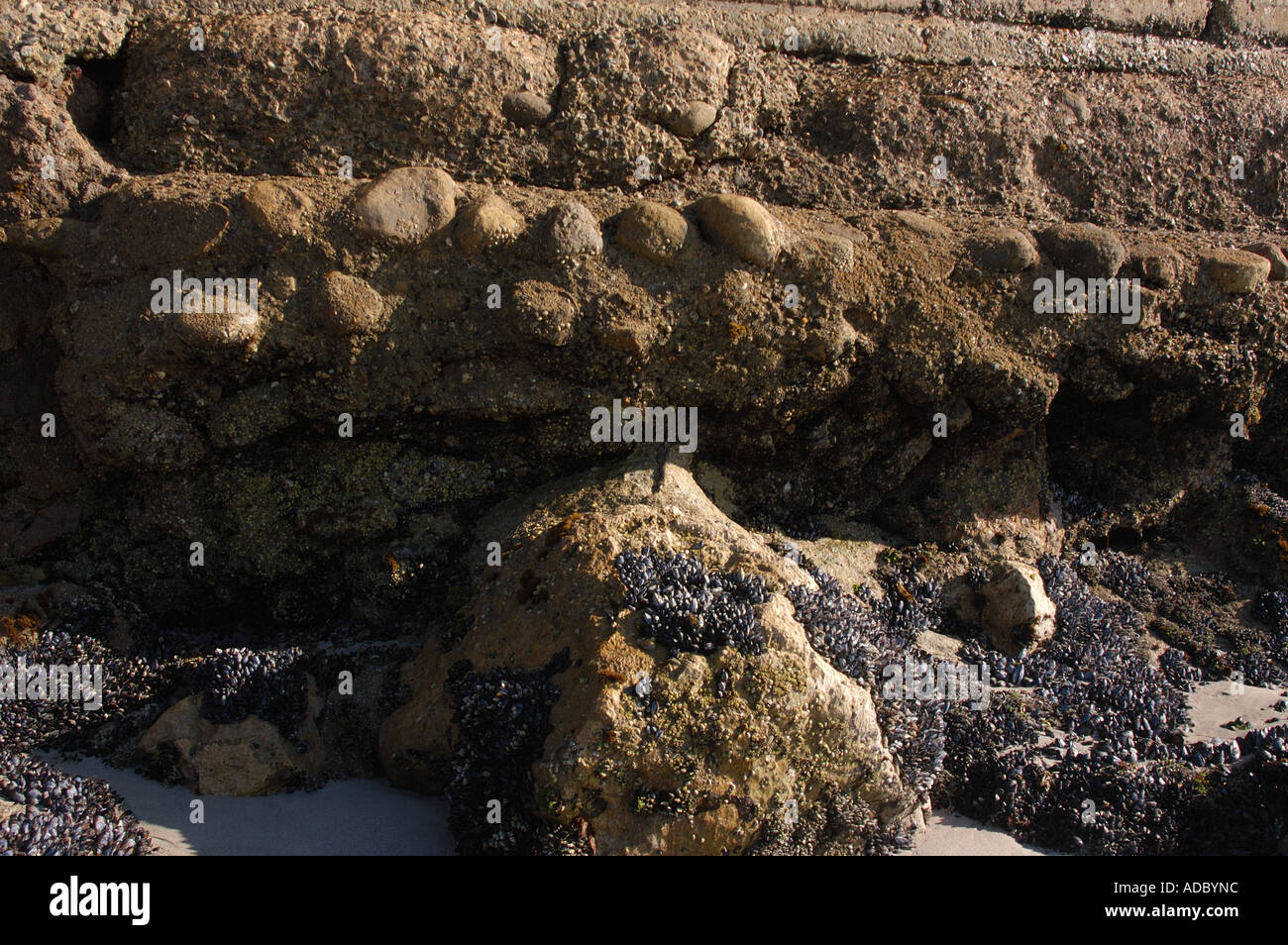 Old Stone Breakwall Stock Photo - Alamy