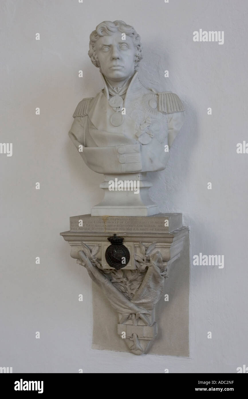 Horatio Nelson s centenary bust from Burnham Thorpe church Norfolk ...