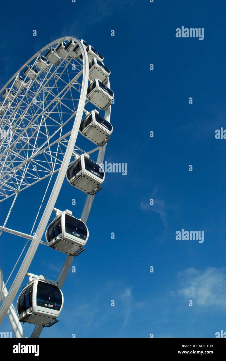 York Eye Ferris wheel against deep blue sky Stock Photo - Alamy