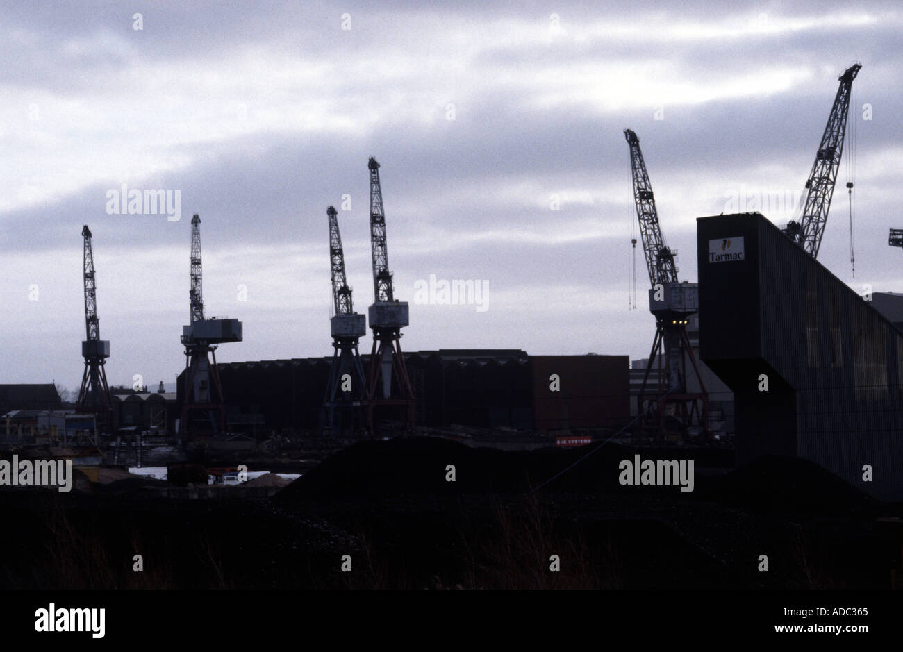 Shipyard Cranes Glasgow Scotland Stock Photo - Alamy