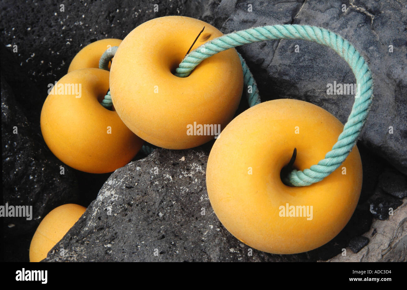 Yellow sea floats Stock Photo - Alamy