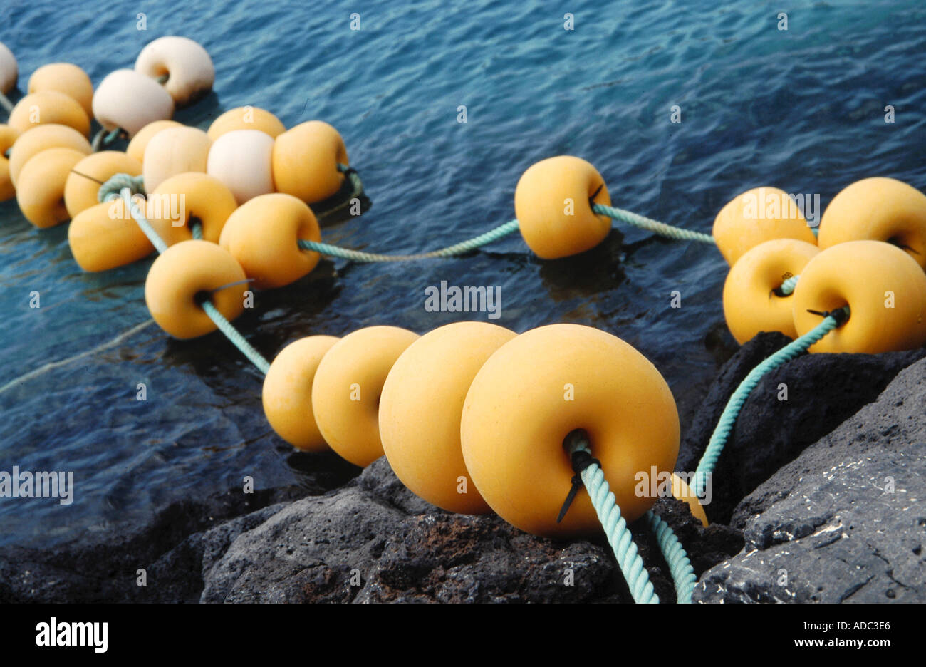 Yellow sea floats Stock Photo - Alamy